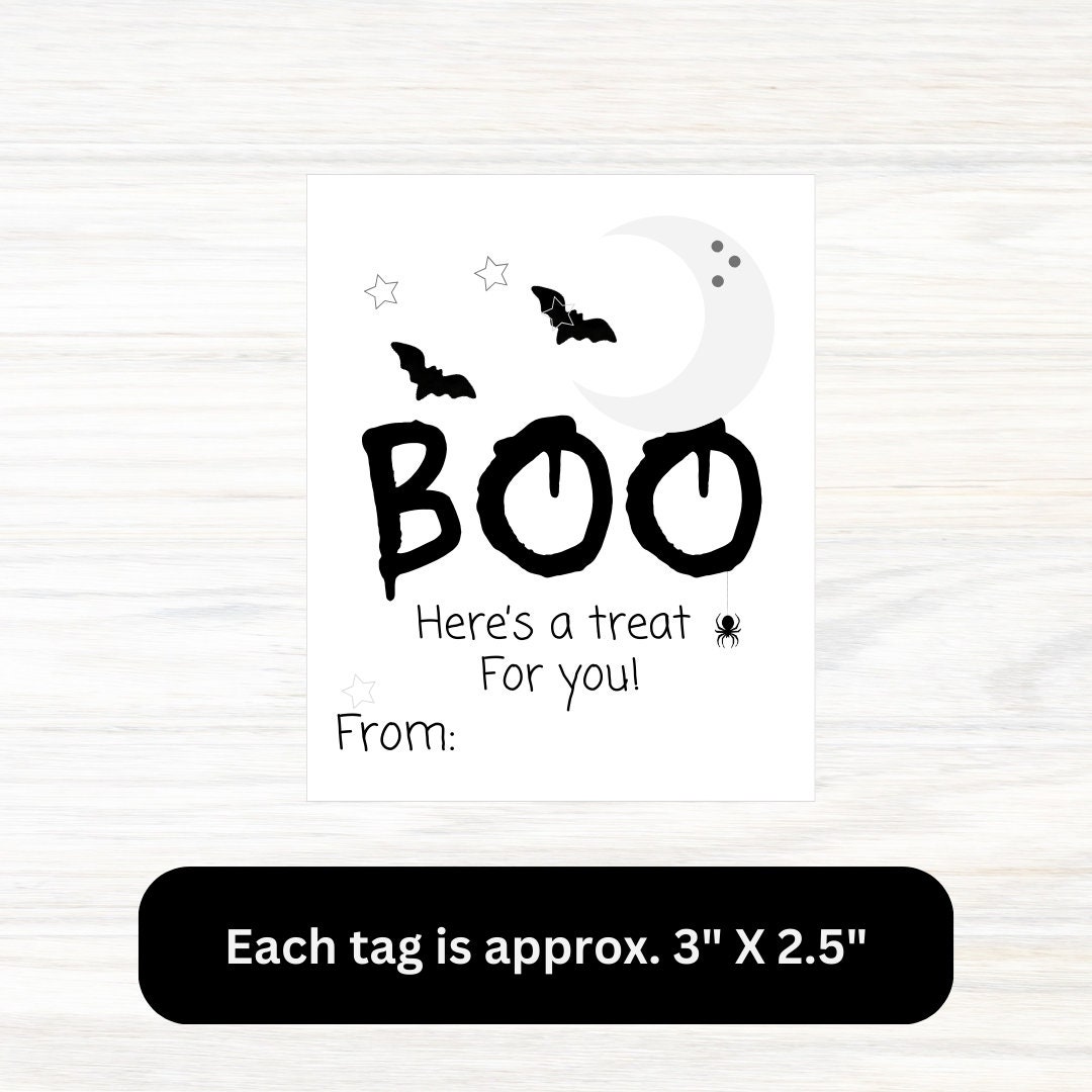 Editable Halloween Tags Printable Classroom Favors Trick or Treat ...