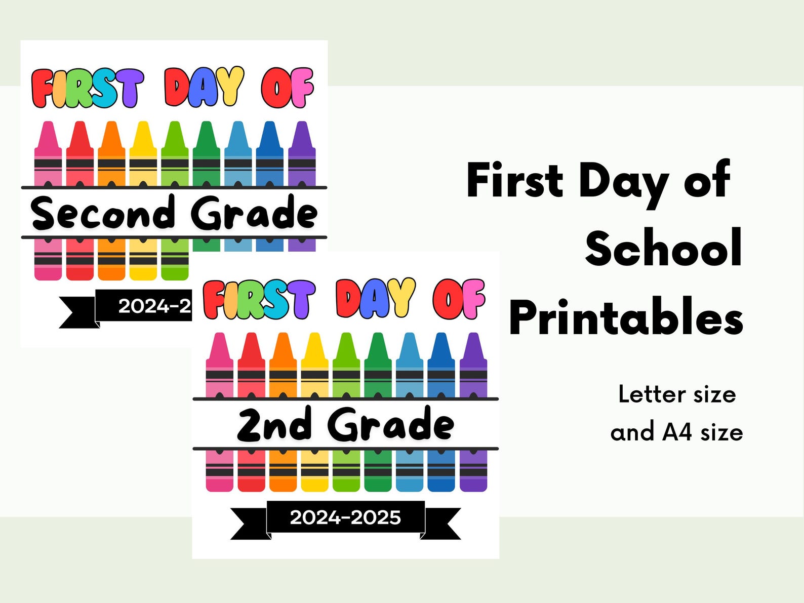 First Day of School Sign, Back to School Picture, Year 2024-2025, Back to School Printable ...