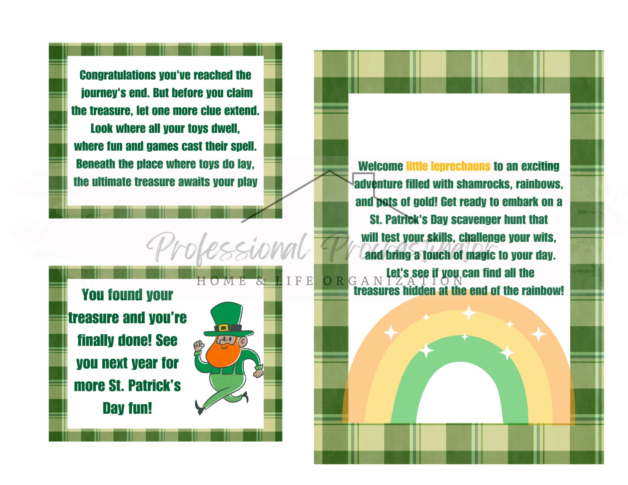 Indoor St. Patricks Day Scavenger Hunt for Kids, St Patricks Day Game ...