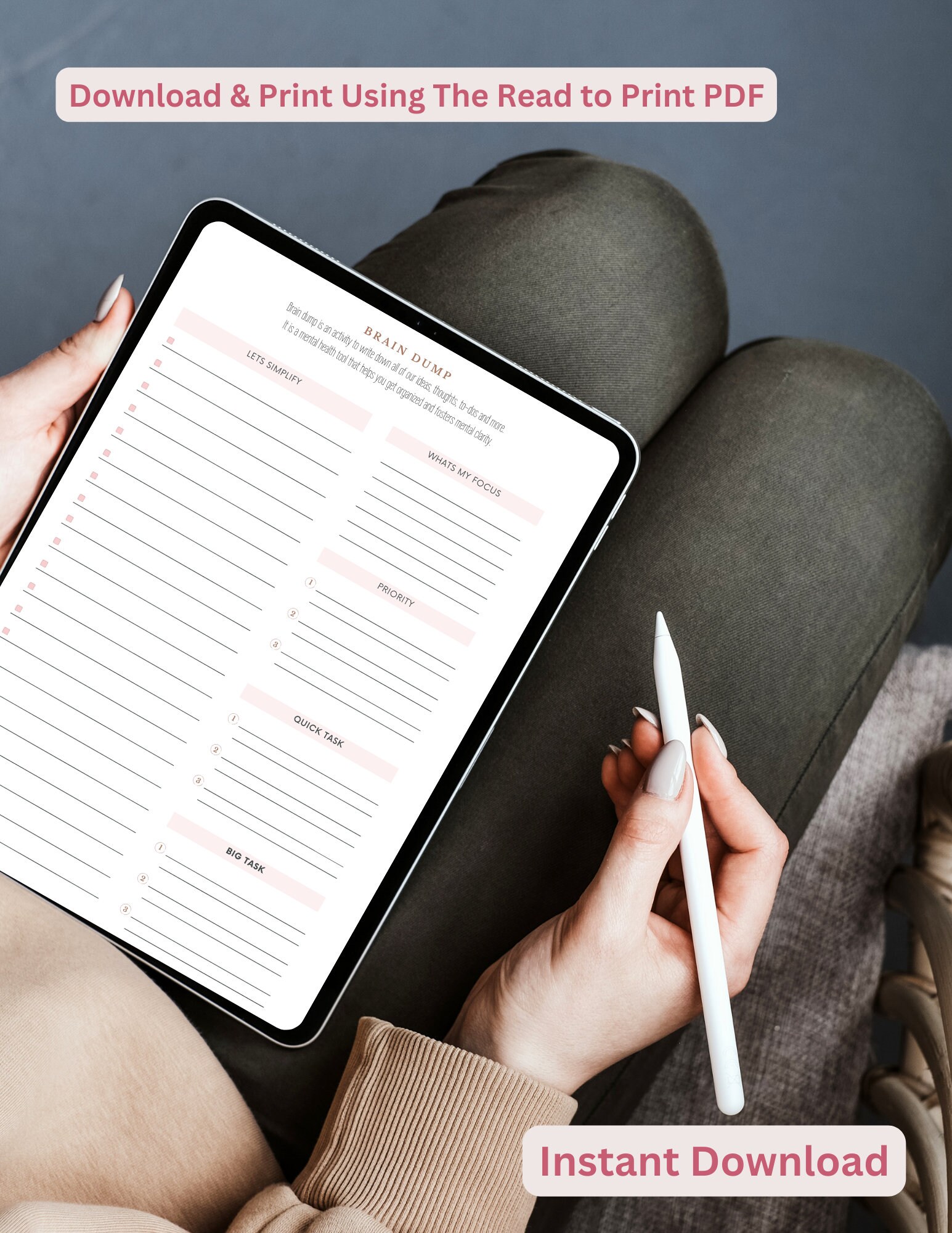 Brain Dump Printable, ADHD Planner, to Do List Template, Task List ...
