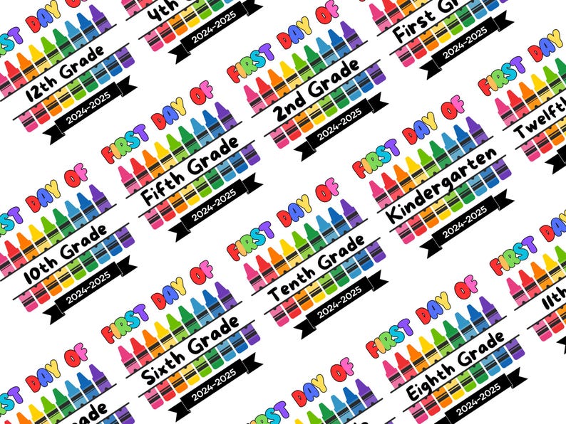 First Day of School Sign, Back to School Picture, Year 2024-2025, Back ...