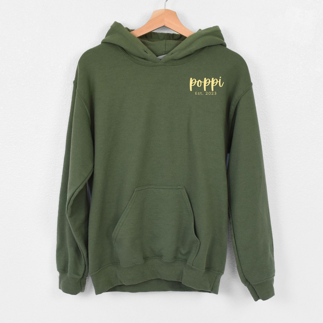 Custom Poppi Est. Year Sweatshirt, Custom Grandfather Established Year ...