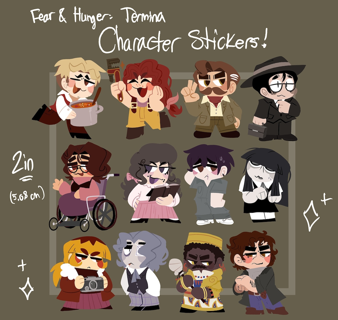 Character Stickers, Fear and Hunger 2: Termina - Etsy