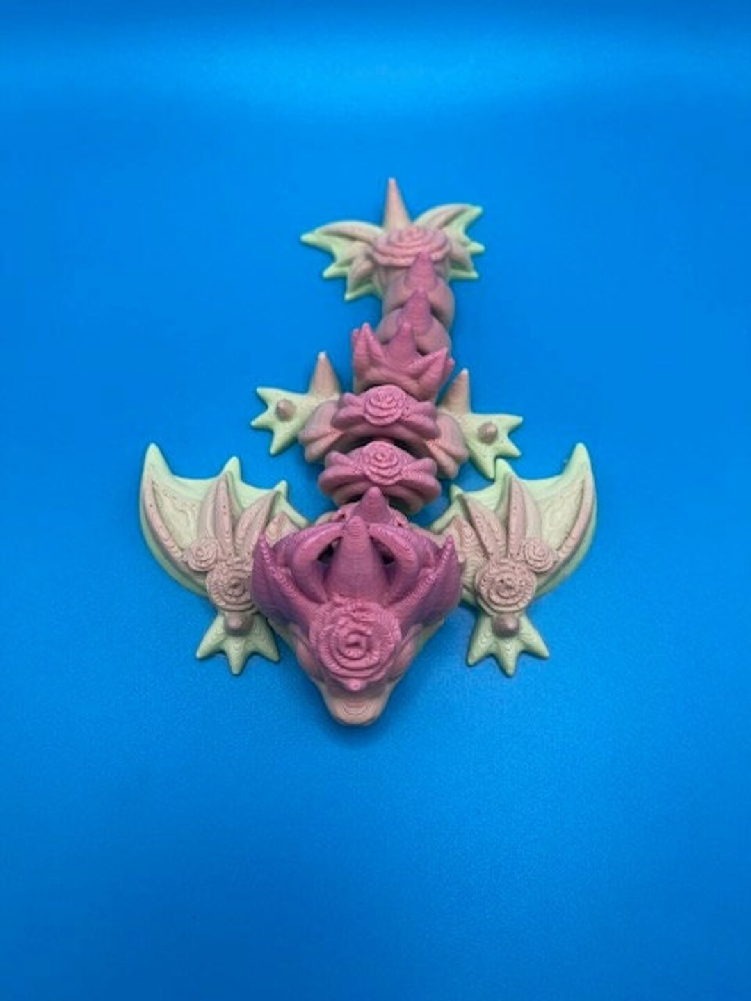 3d Printed Rose Wyvern Dragon - Etsy