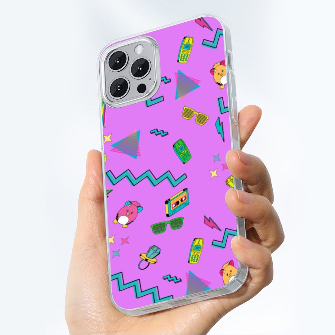 Furby Coral Toy Tringle Pattern 90s Vibe iPhone 14 15 Series Phone Case ...
