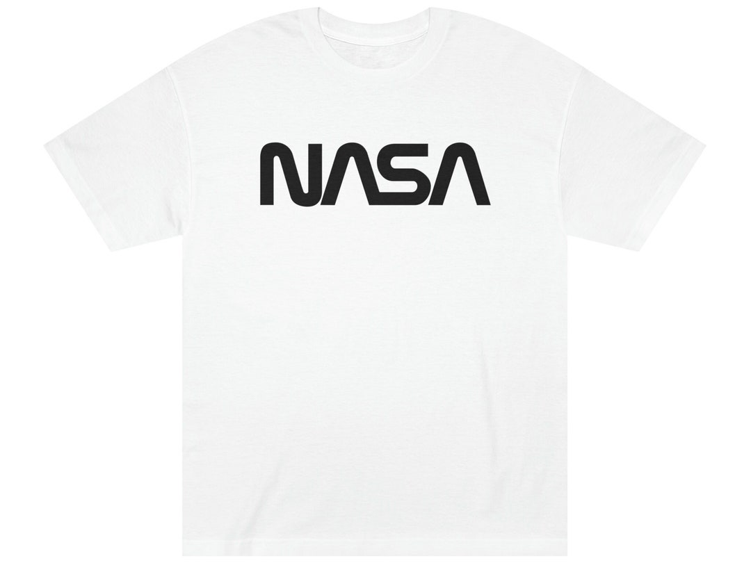 NASA White T-shirt Front/back Printed - Etsy