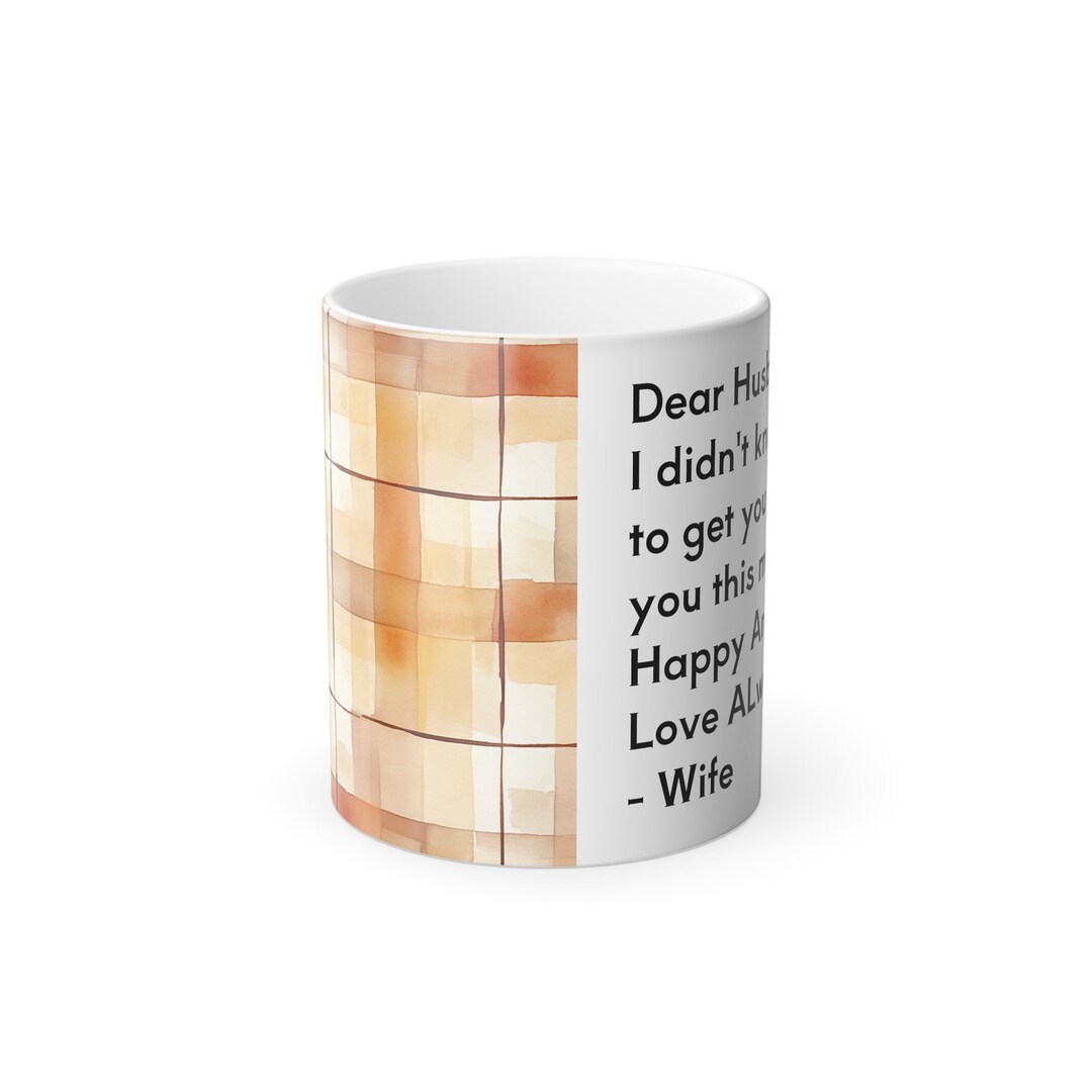 Color Morphing Mug, 11oz Dear Husband Letter humor Anniversary Gift - Etsy