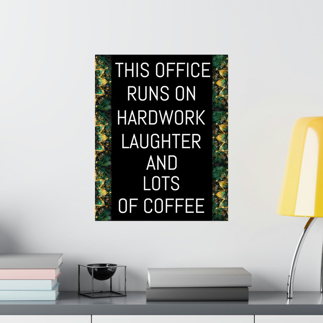 Black Office Posters Matte Vertical Office Humor Posters Funny Gift for ...