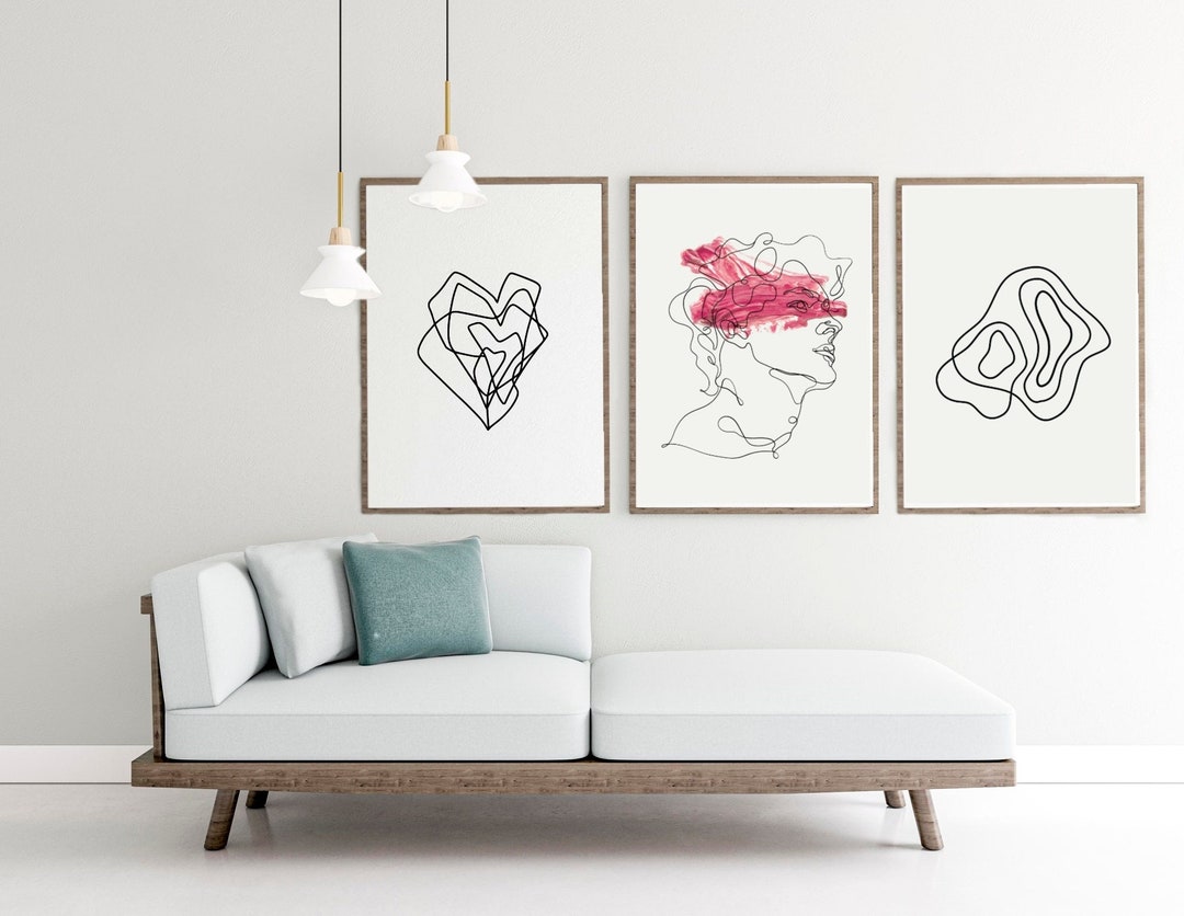 Printable Frame: Expressive Line Art Prints for Your Perfect Gifts - Etsy