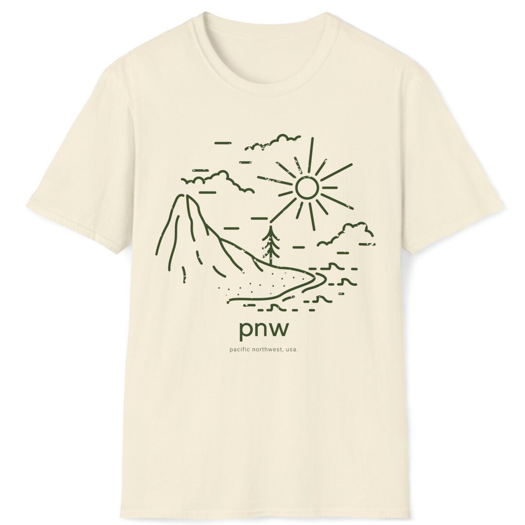 PNW Mountains Graphic T-shirt: Pacific Northwest Unisex Tee - Etsy