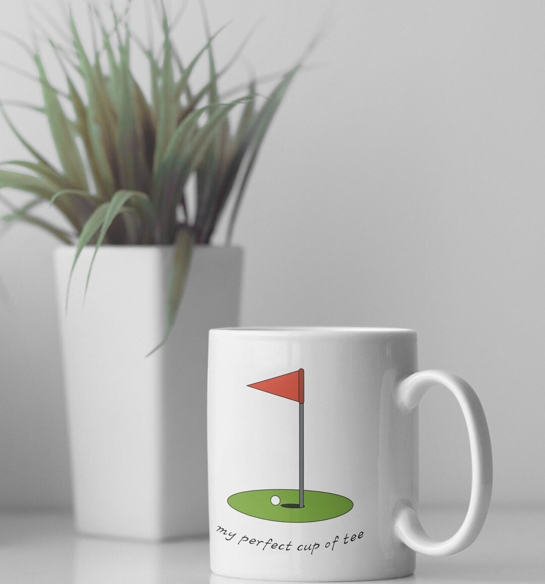 My Perfect Cup of Tee Golf Tee Red Flag Green Jumbo Coffee Tea Cocoa ...