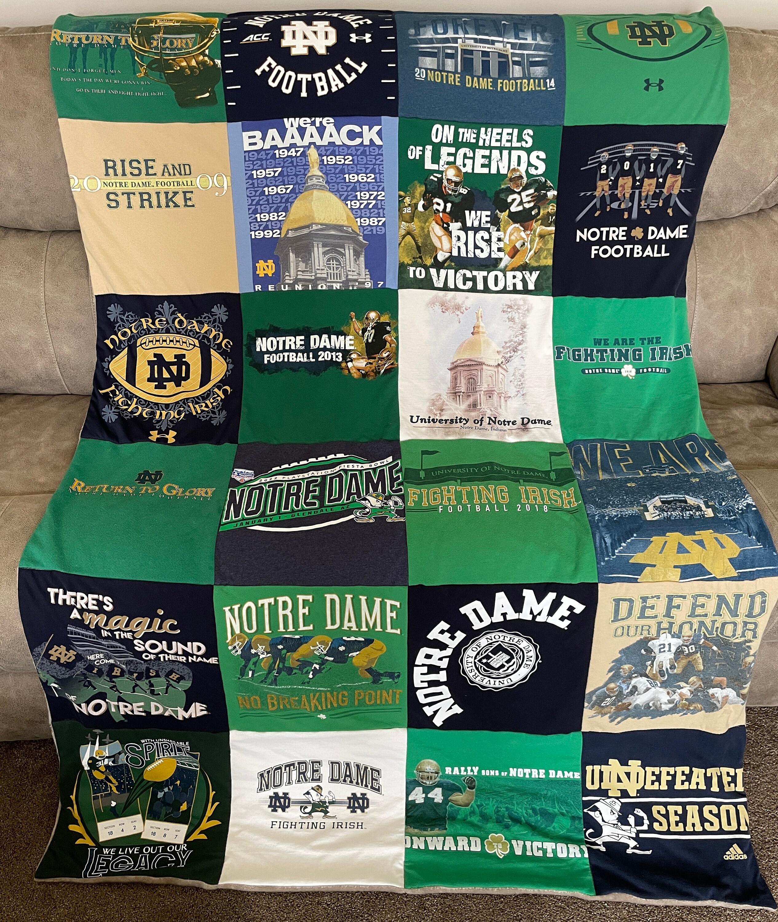 Personalized T-shirt Memory Blanket: Custom Keepsake - Etsy