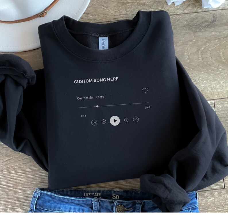 Custom Song Name Sweatshirt, Custom Artist Name Sweatshirt ...