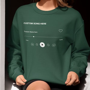 Custom Song Name Sweatshirt, Custom Artist Name Sweatshirt ...