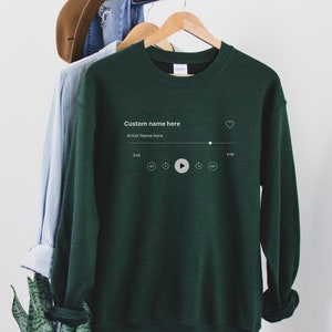 Custom Song Name Sweatshirt, Custom Artist Name Sweatshirt ...