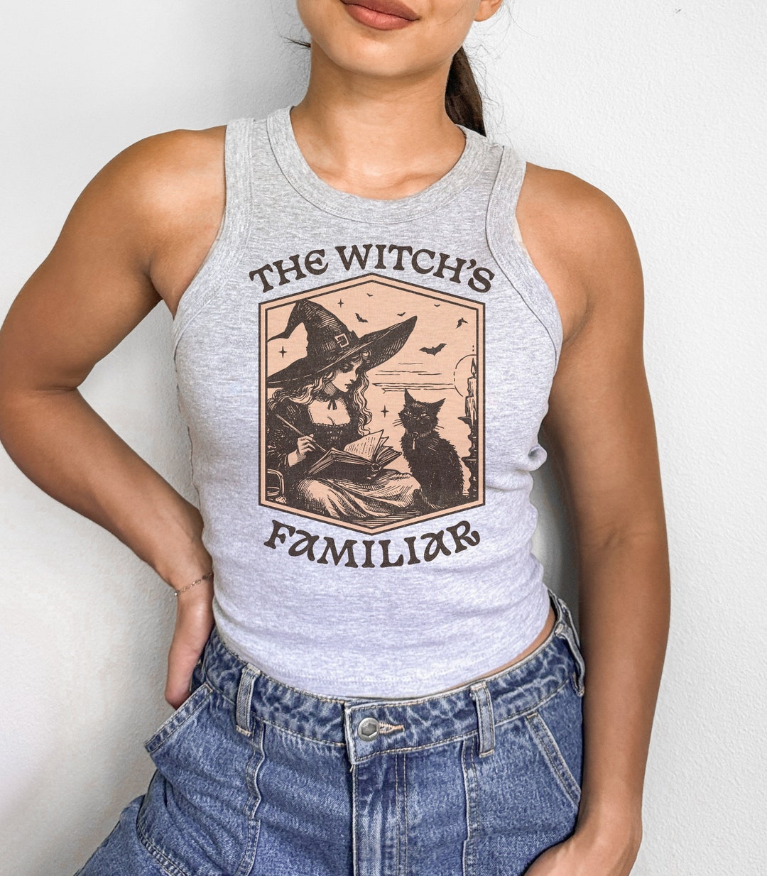 Retro Halloween Crop Tank , Vintage Girls Will Be Girls Witch Tank Top ...