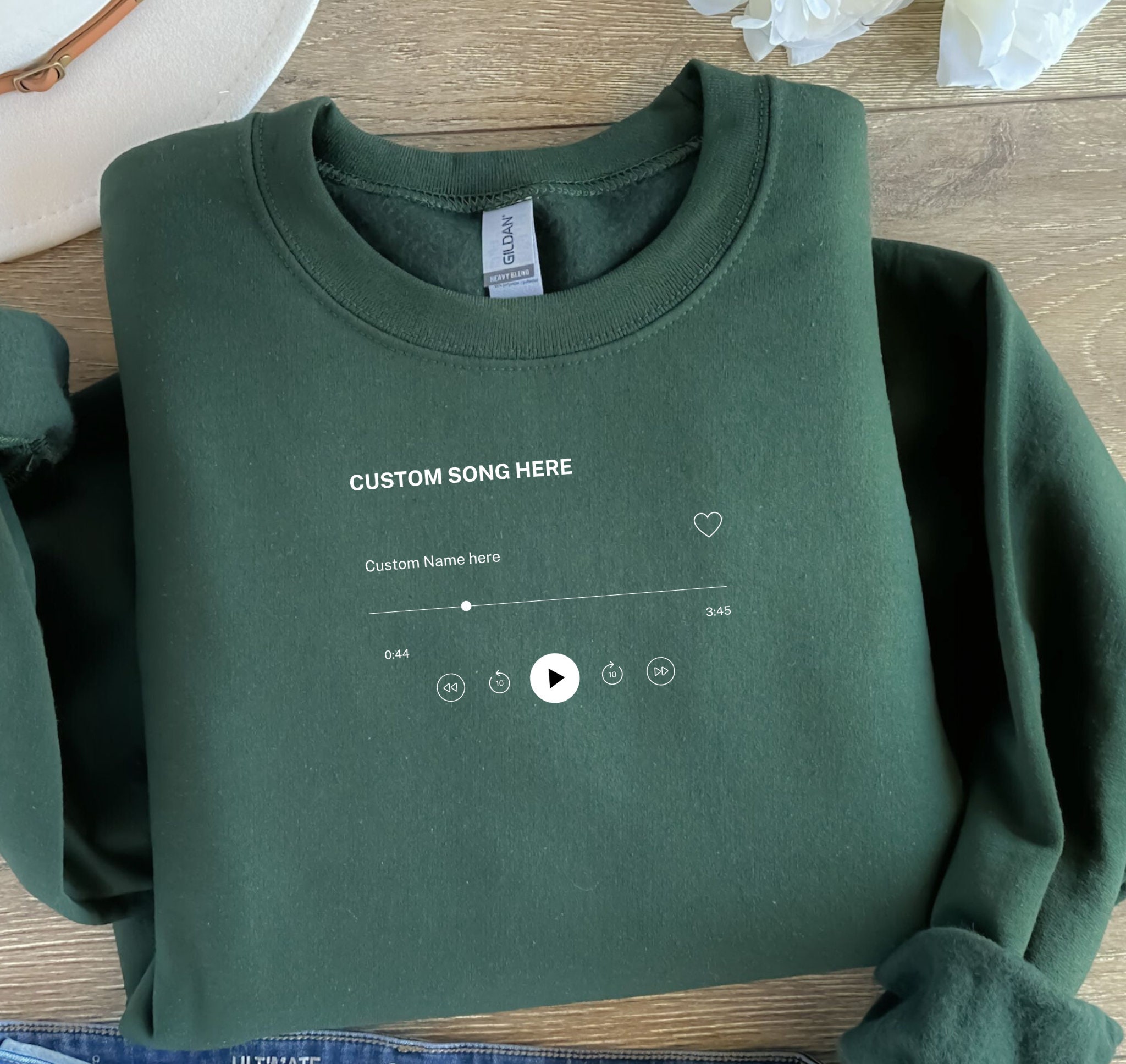Custom Song Name Sweatshirt, Custom Artist Name Sweatshirt ...