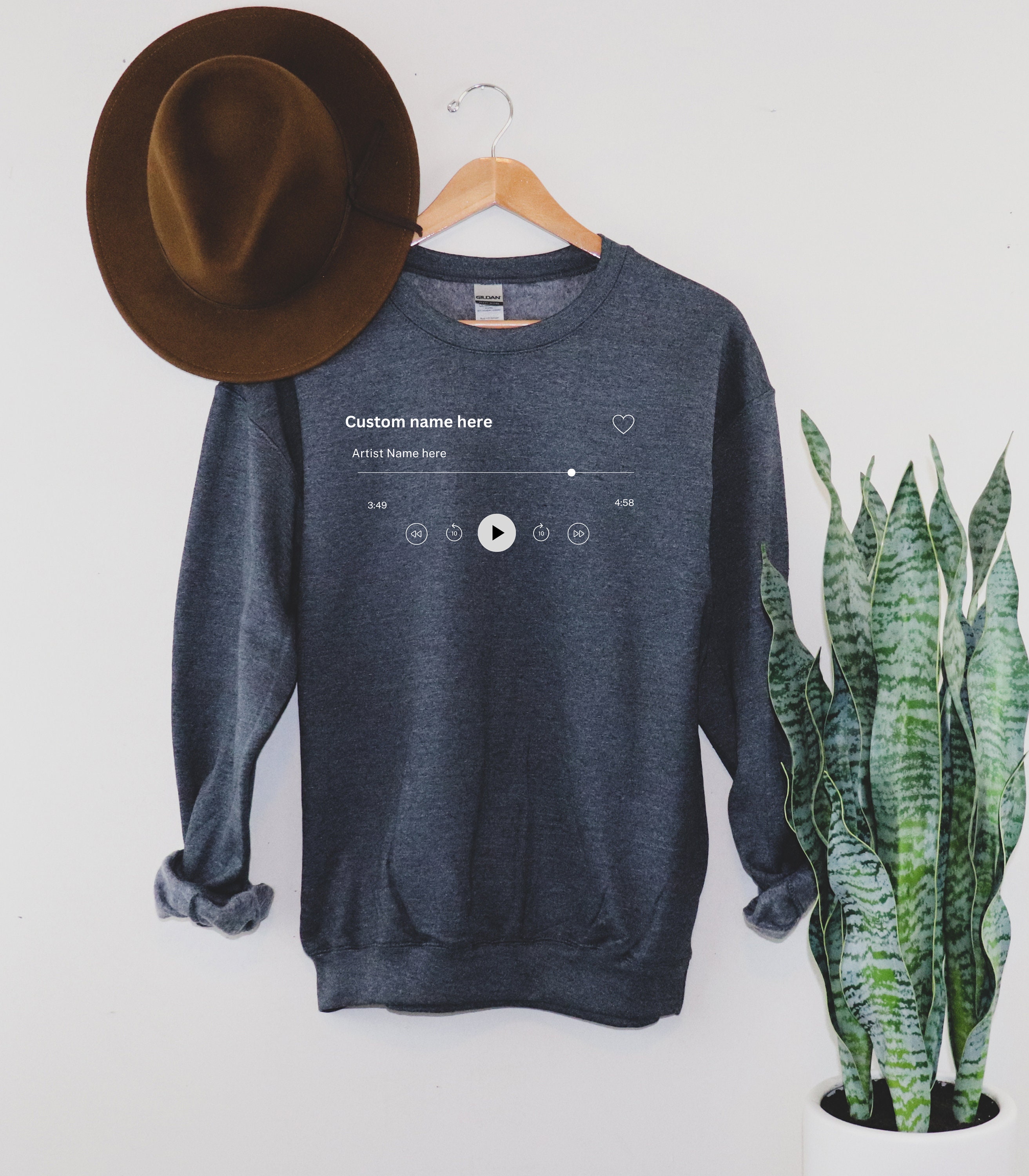 Custom Song Name Sweatshirt, Custom Artist Name Sweatshirt ...