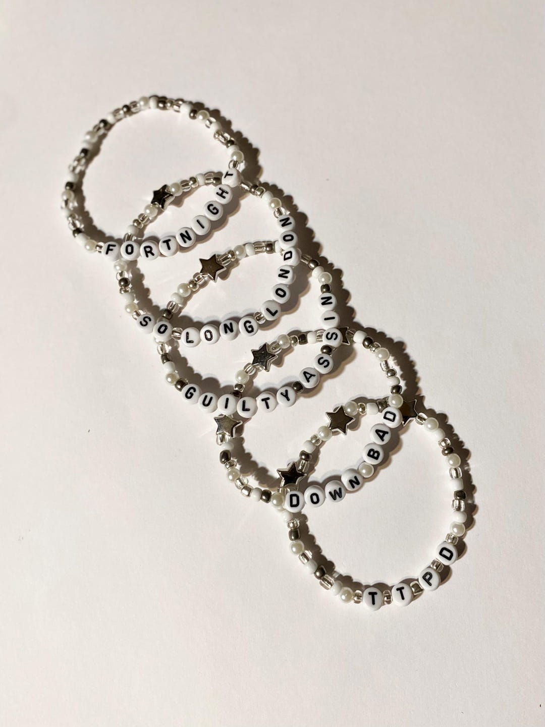 TTPD FIVE (5) Pack Taylor Swift Friendship Swiftie Concert Bracelets ...