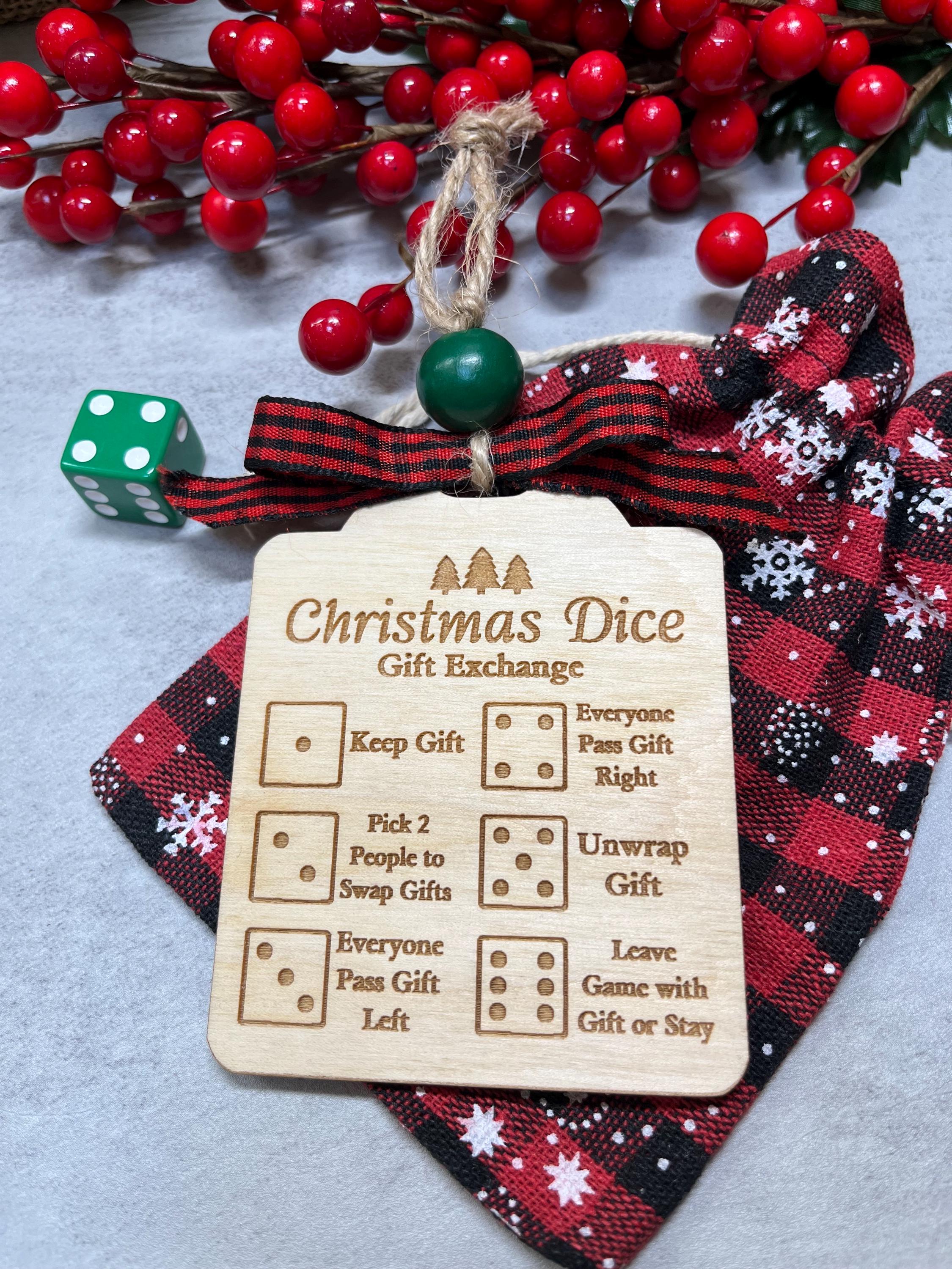 Christmas Dice Gift Exchange Game * Includes Drawstring Bag & Die - Etsy
