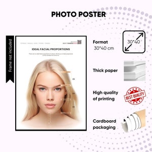 Ideal Facial Proportions Poster 12x16 30cm X 40cm - Etsy