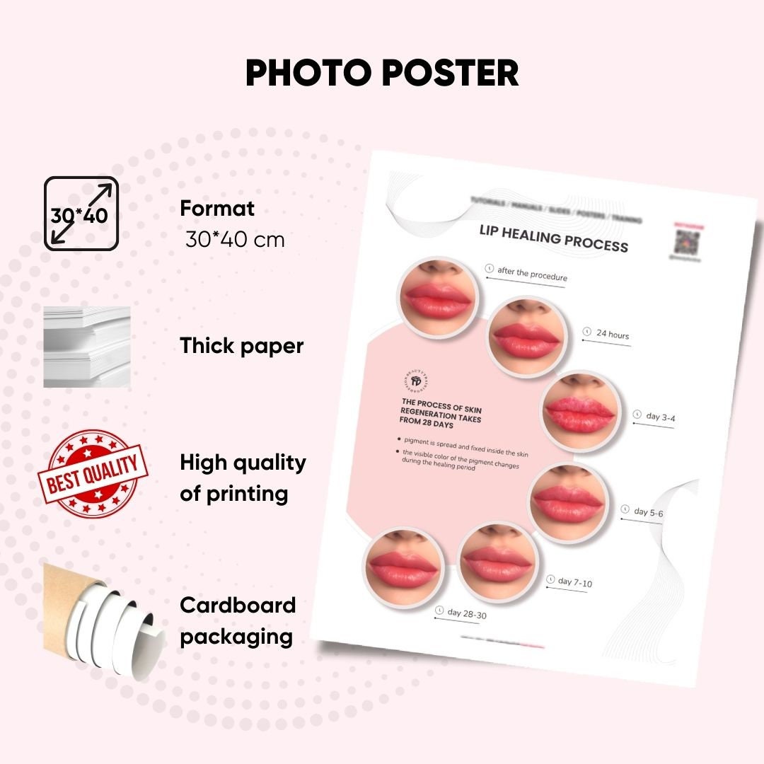 Lip Healing Process Poster 12x16 30cm X 40cm - Etsy