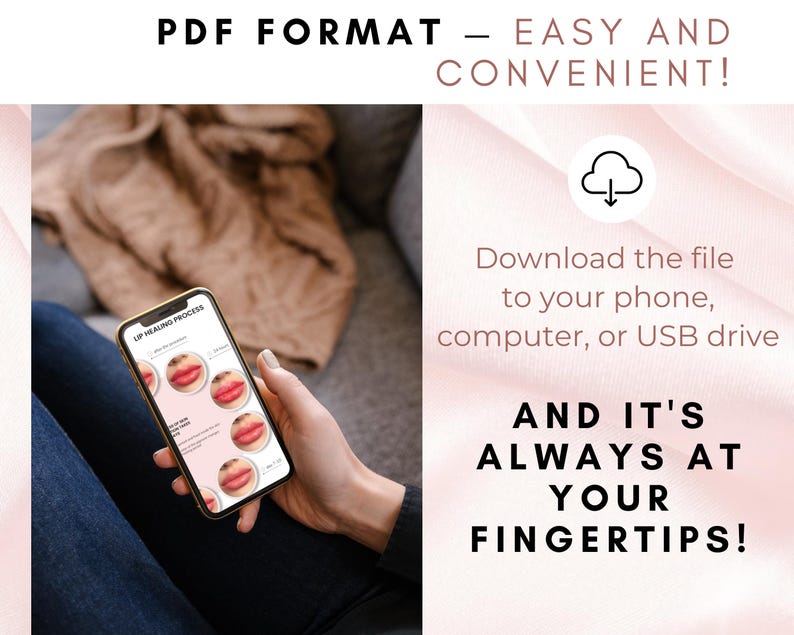 Poster Printable PDF ”lip Healing Process” PMU Decor Skincare Lip Blush ...