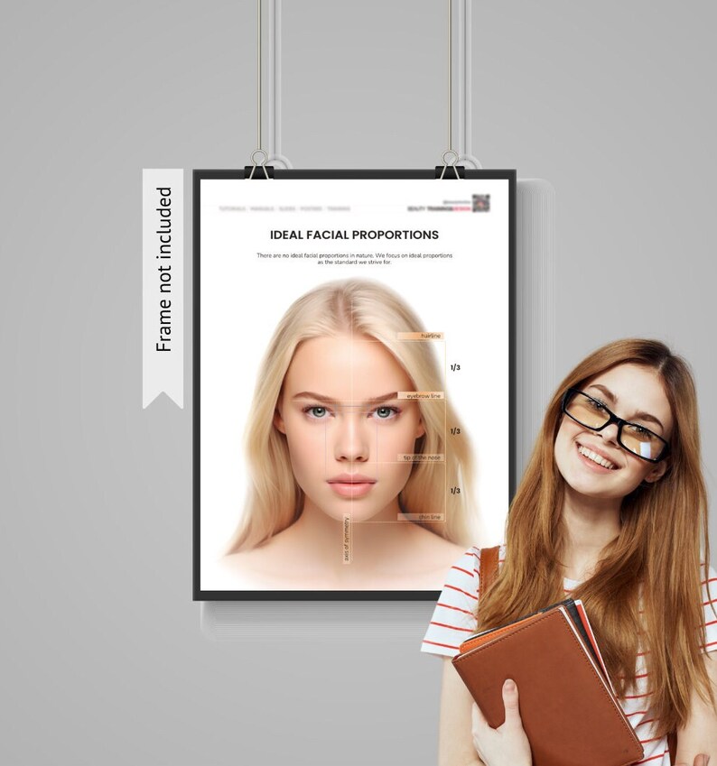 Ideal Facial Proportions Poster 12x16 30cm X 40cm - Etsy
