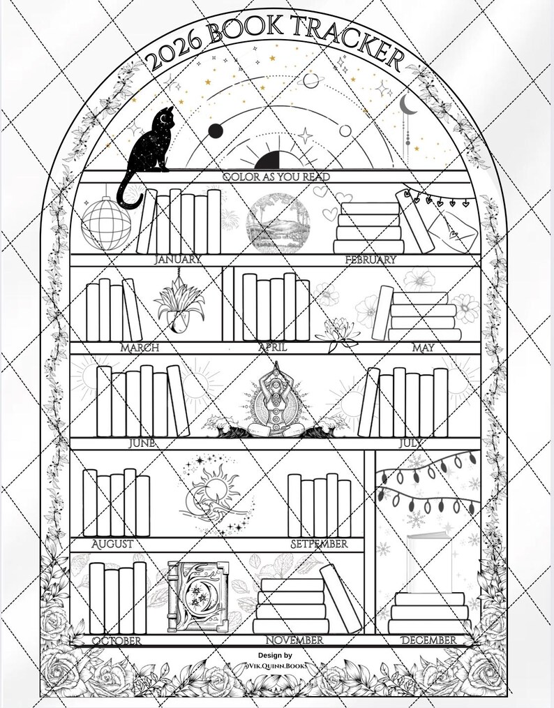 2026 Monthly Coloring Book Tracker - Etsy