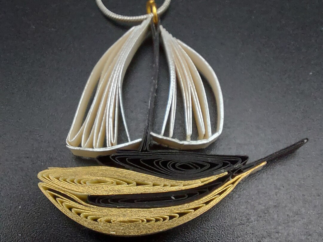 Ship of the Dreams Paper Quilling Neclace Charm- Quilling Jewelry ...