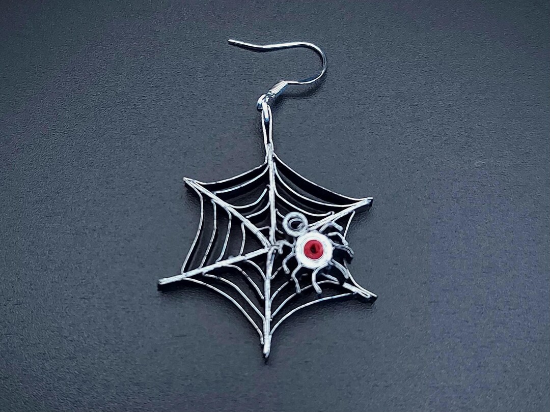 Spider on the Web- Paper Quilling Earrings- Quilling Jewelry- Handmade ...