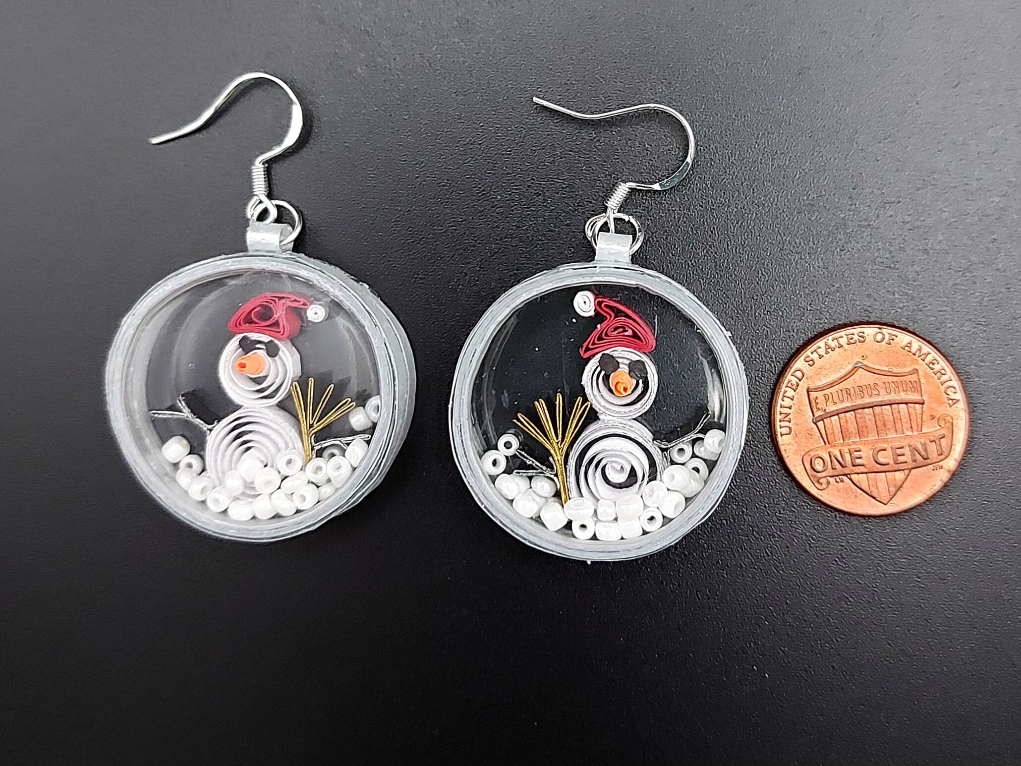 Don't Cry Snowman :) Paper Quilling Earrings- Quilling Jewelry ...