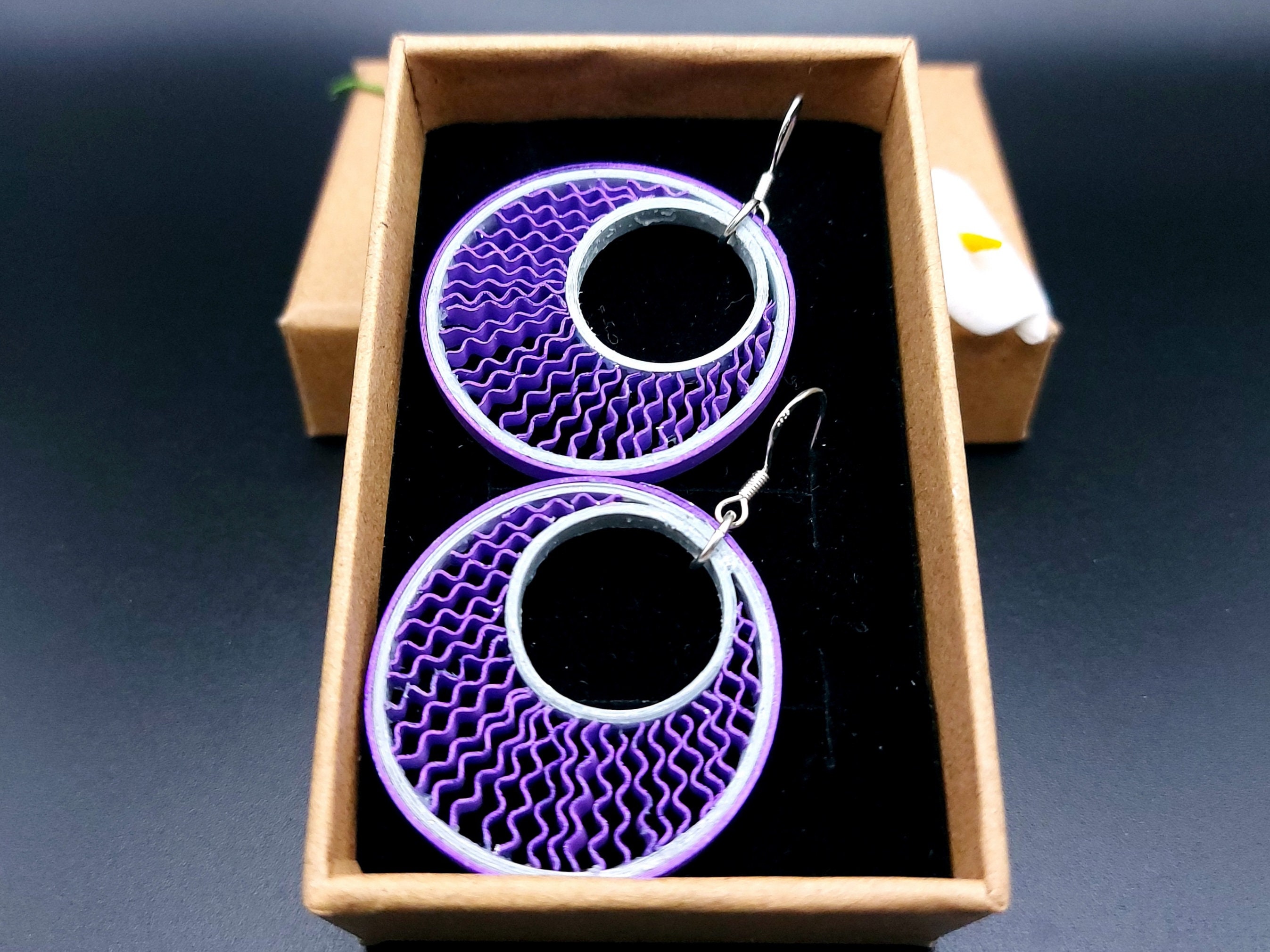 Zigzag Flows Paper Quilling Earrings Quilling Jewelry Handmade Earrings Silver Plated Earring ...