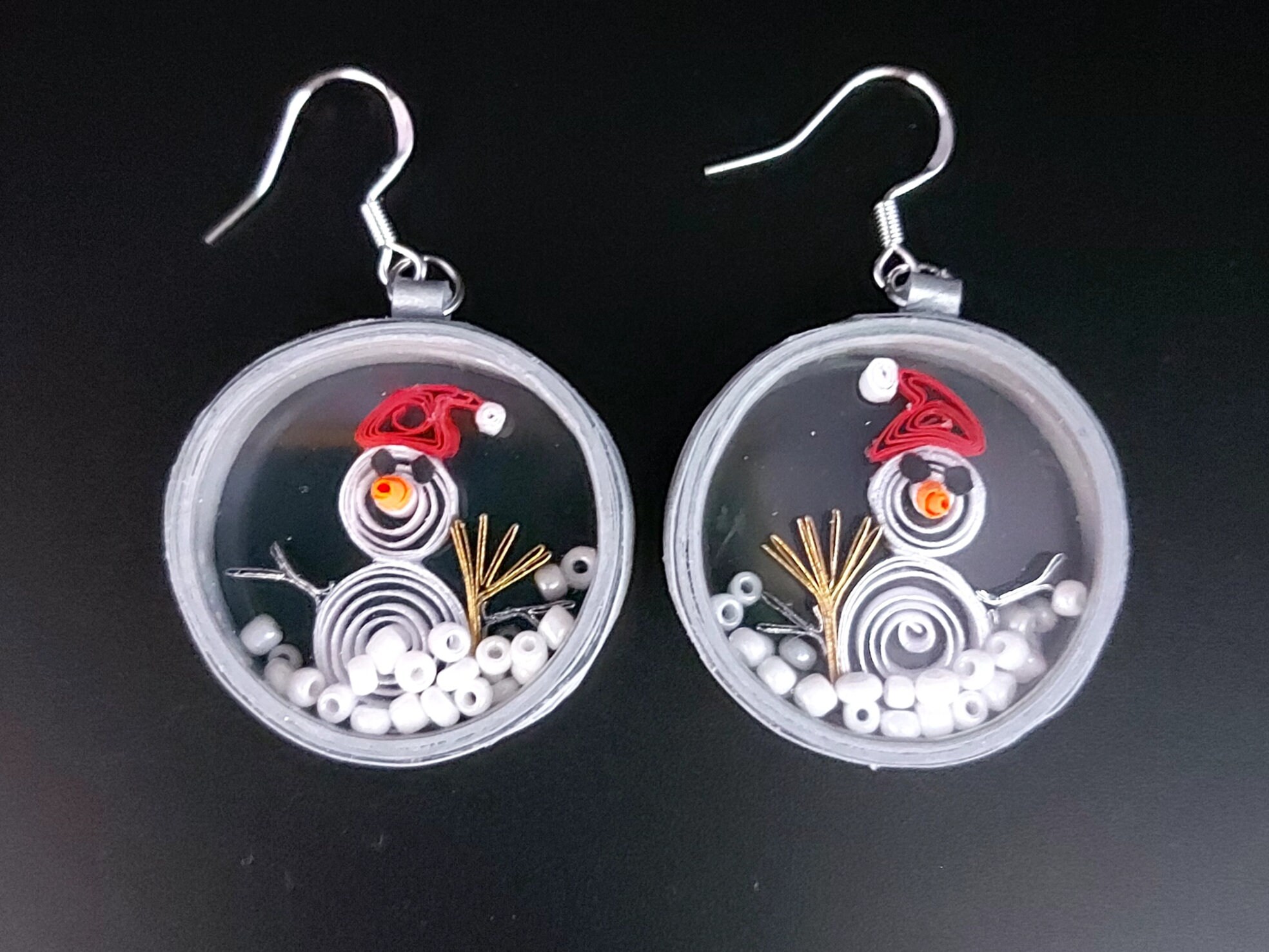 Don't Cry Snowman :) Paper Quilling Earrings- Quilling Jewelry ...