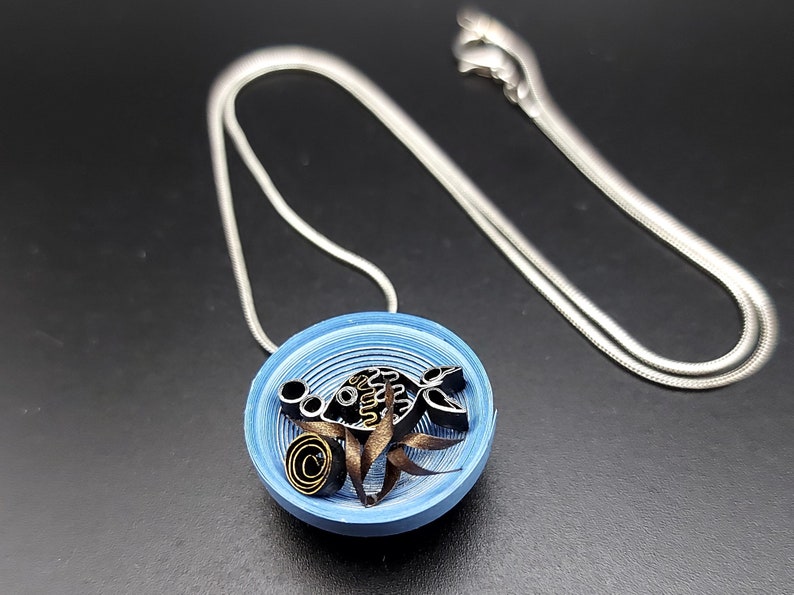 Fish in the Ocean Paper Quilling Neclace Charm- Quilling Jewelry ...