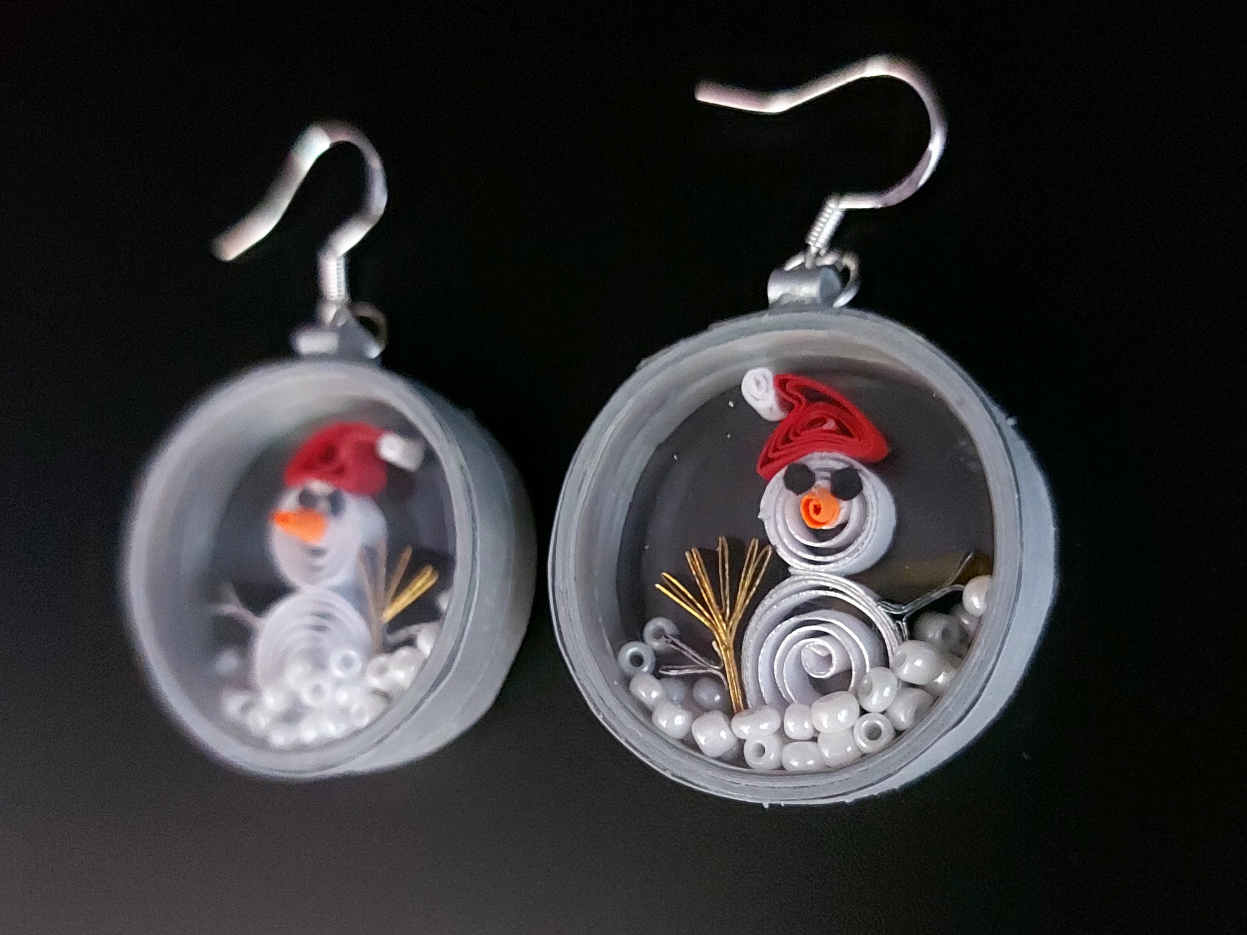 Don't Cry Snowman :) Paper Quilling Earrings- Quilling Jewelry ...