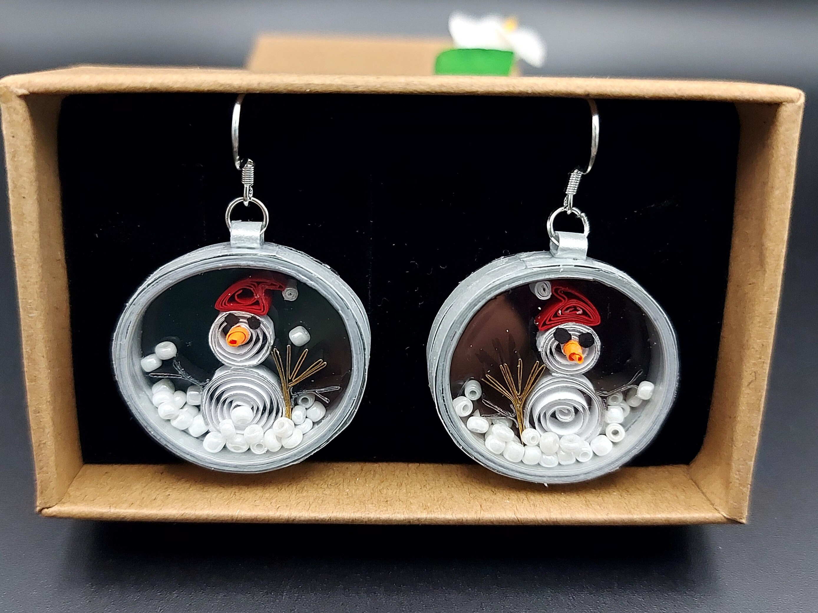 Don't Cry Snowman :) Paper Quilling Earrings- Quilling Jewelry ...