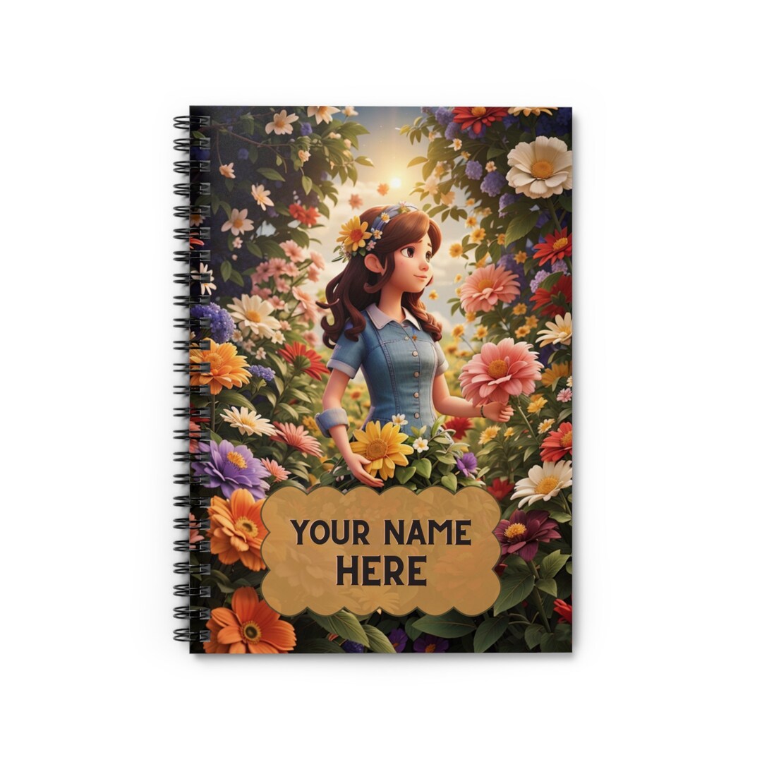 Spiral Notebook - Flower Garden - Etsy