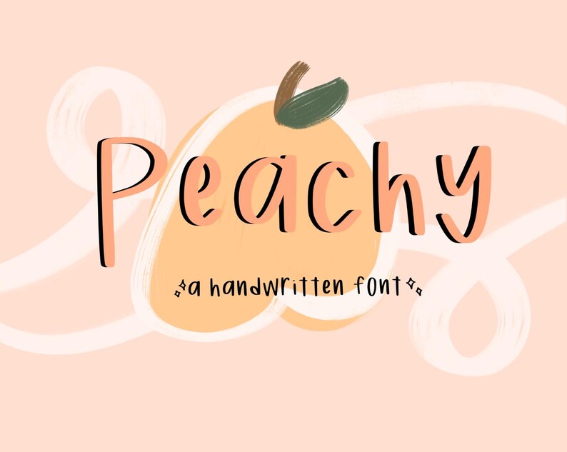 Peachy Font, Cute Handwritten Font, Personal/commercial Font - Etsy
