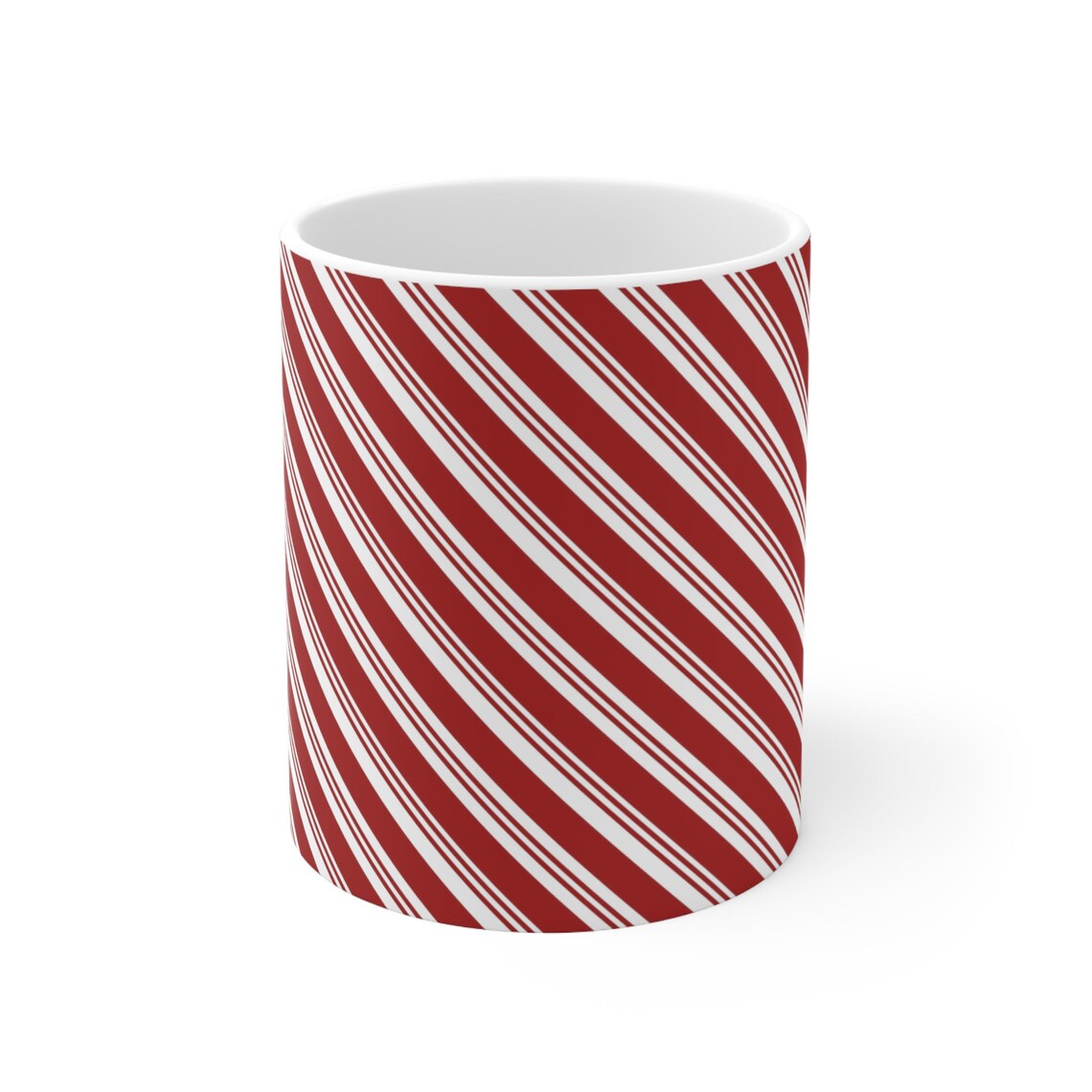 Candy Cane Ceramic Mug - Etsy