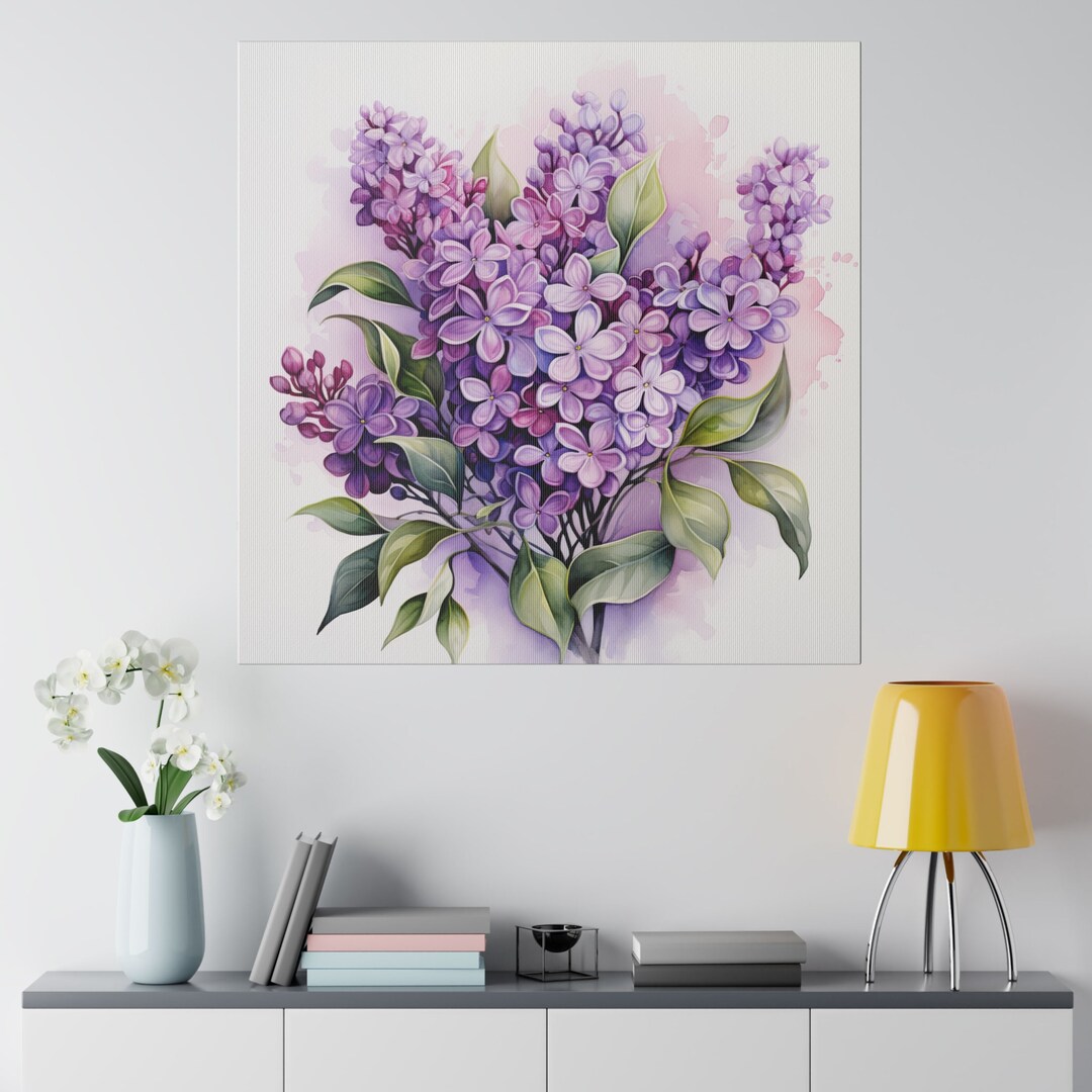 Lilac Dreams: Fragrant Blooms Stretched Canvas | Floral Wall Art | I ...