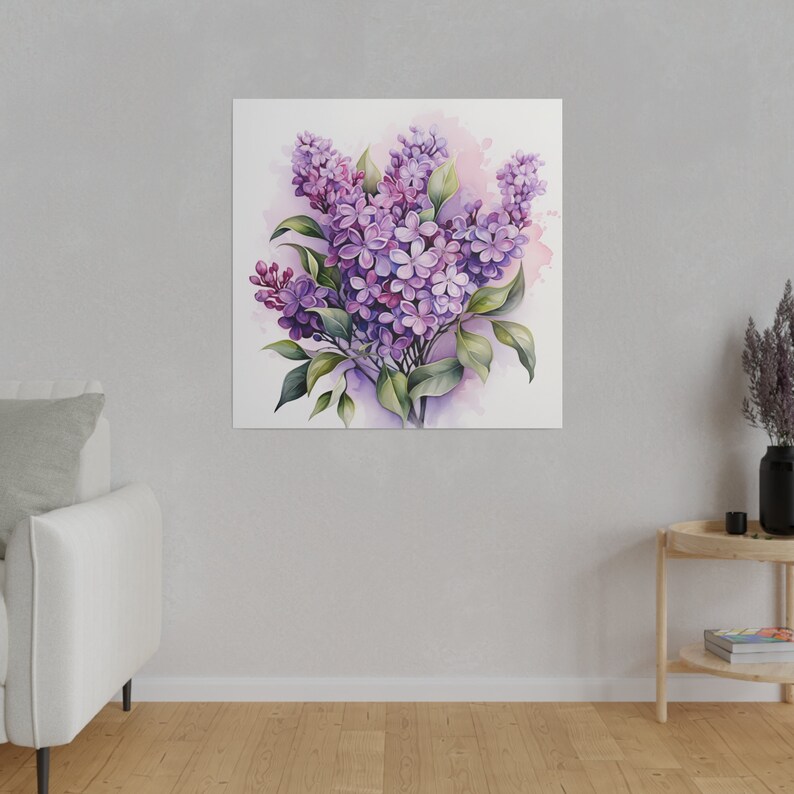 Lilac Dreams: Fragrant Blooms Stretched Canvas | Floral Wall Art | I ...