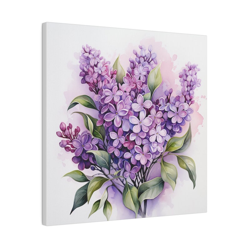 Lilac Dreams: Fragrant Blooms Stretched Canvas | Floral Wall Art | I ...