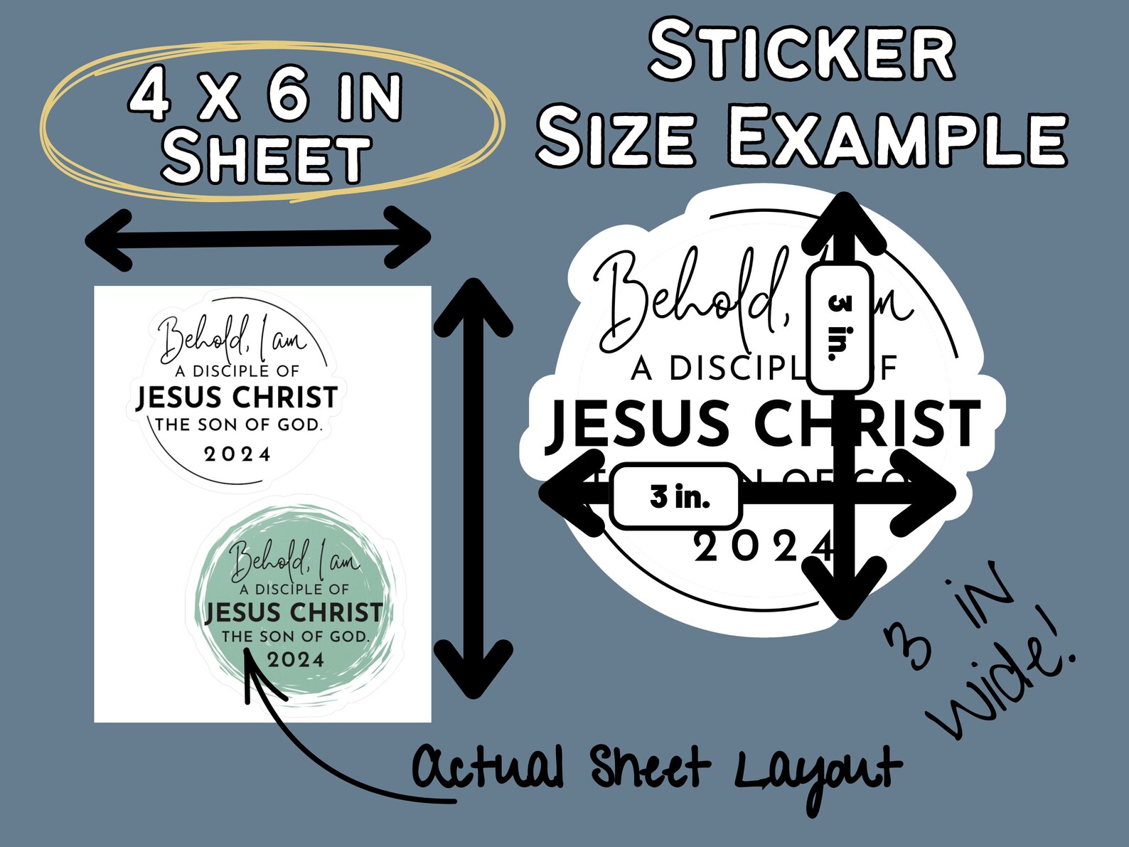 2024 LDS Youth Theme Stickers i Am a Disciple of Jesus - Etsy