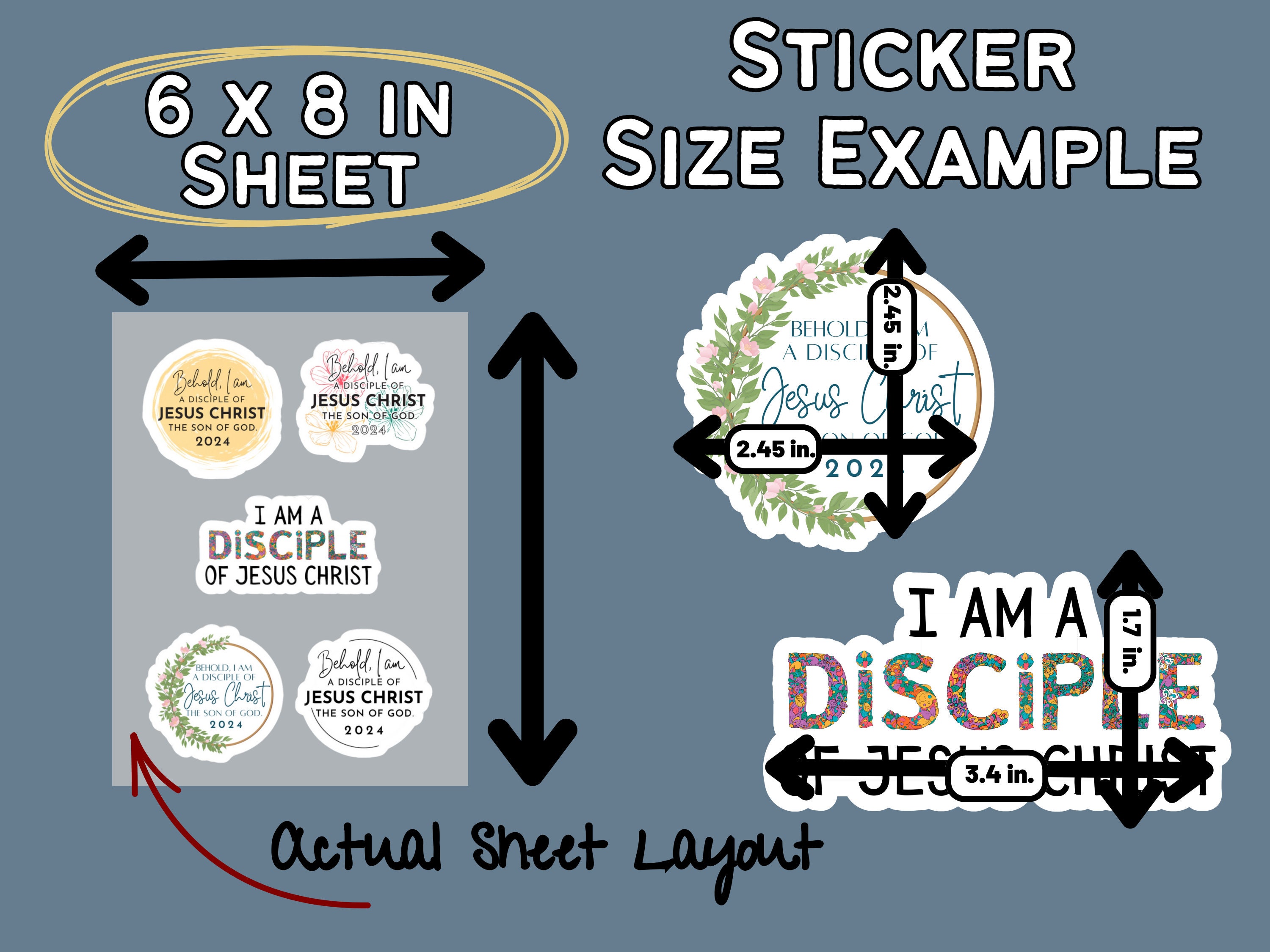 2024 LDS Youth Theme Stickers i Am a Disciple of Jesus Christ 3 Nephi 5 ...