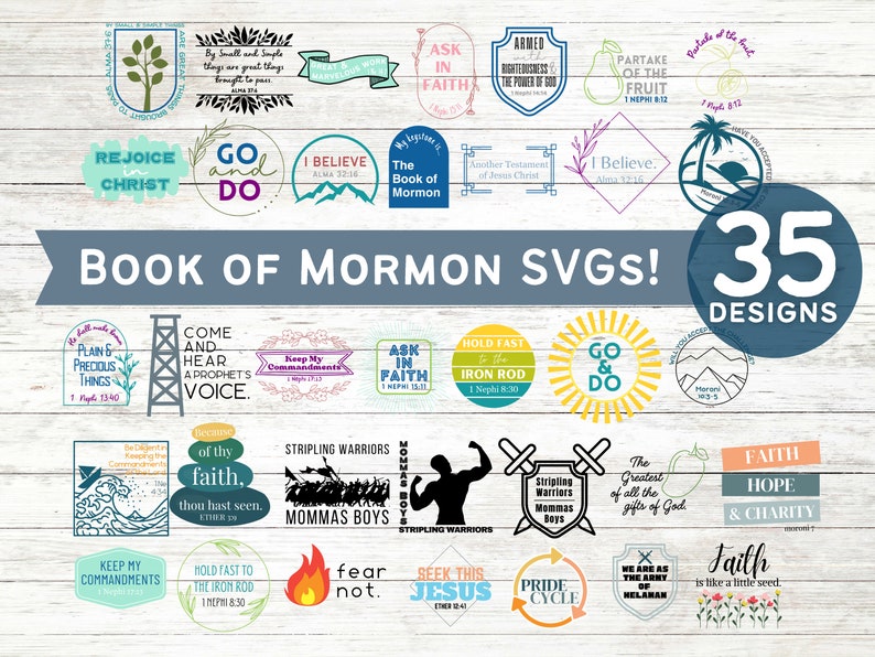 2024 LDS Youth Conference/ Girls Camp SVG Bundle book of Mormon Think ...