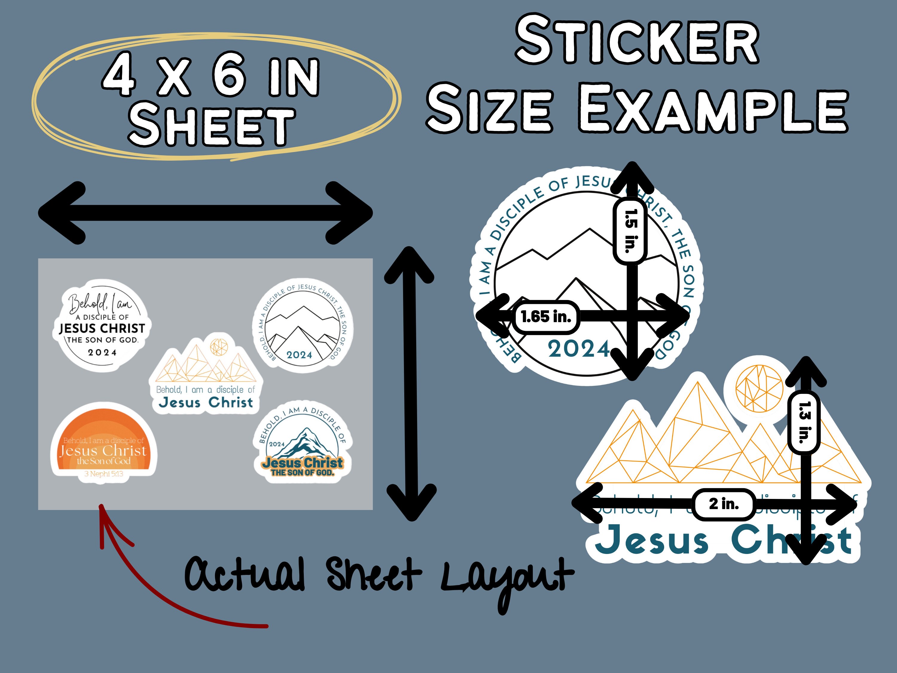 2024 LDS Youth Theme Stickers i Am a Disciple of Jesus Christ 3 Nephi 5 ...