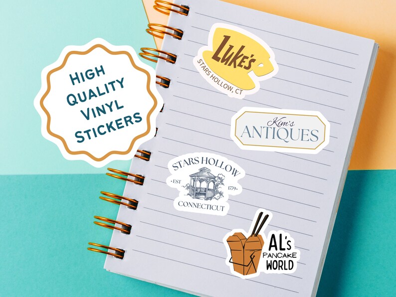 Gilmore Girls Logo Vinyl Sticker Sheet With 8 Stickers - Etsy