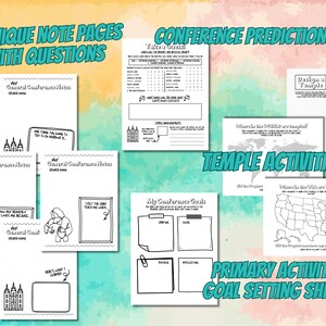 October 2024 General Conference Activity Packet for Senior Primary Age ...