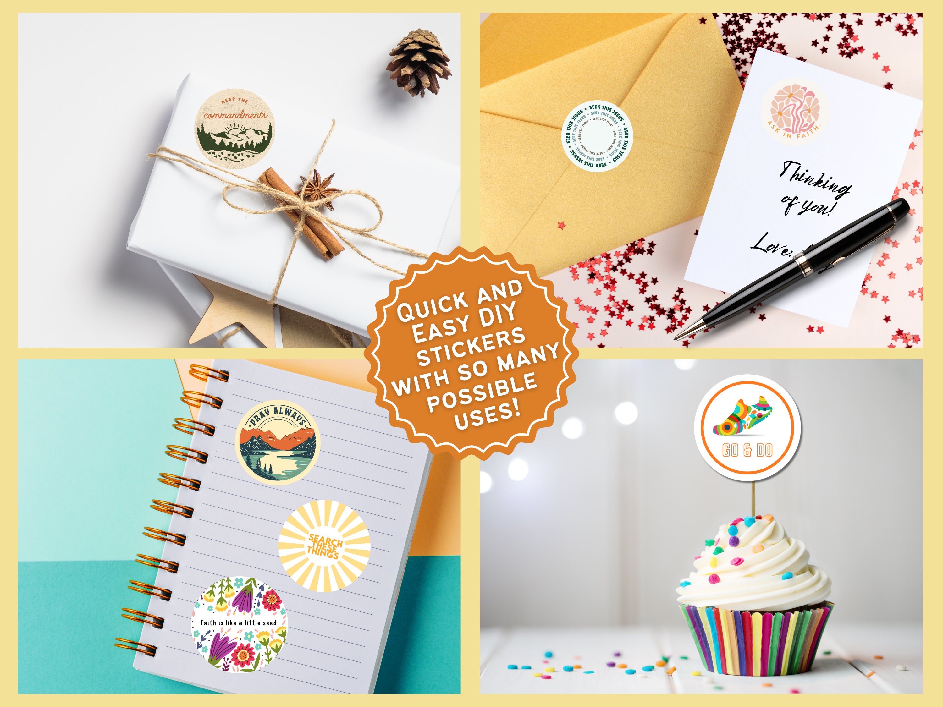 Book of Mormon DIY Printable Stickers- LDS Girls Camp (instant Digital ...